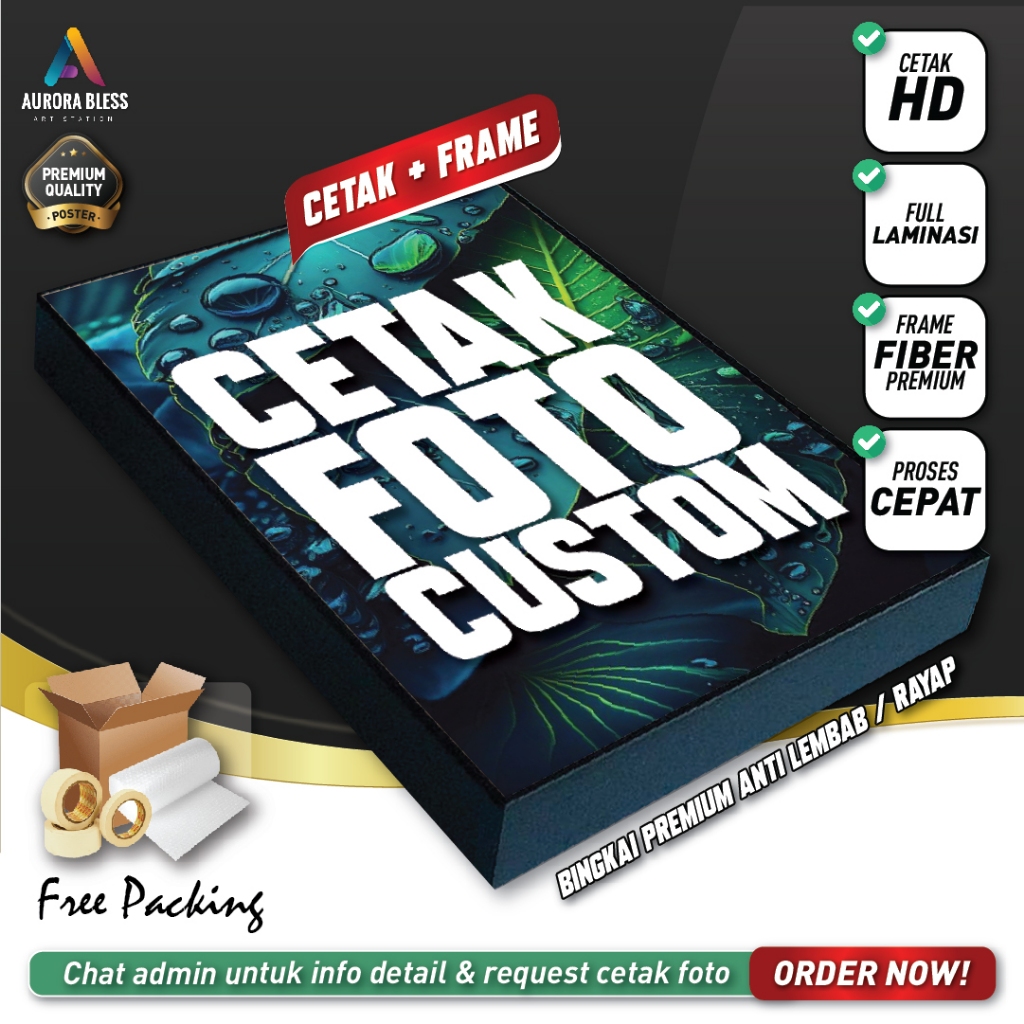 Jual Cetak Foto & Frame Block Fiber Custom Kualitas Premium Bebas ...