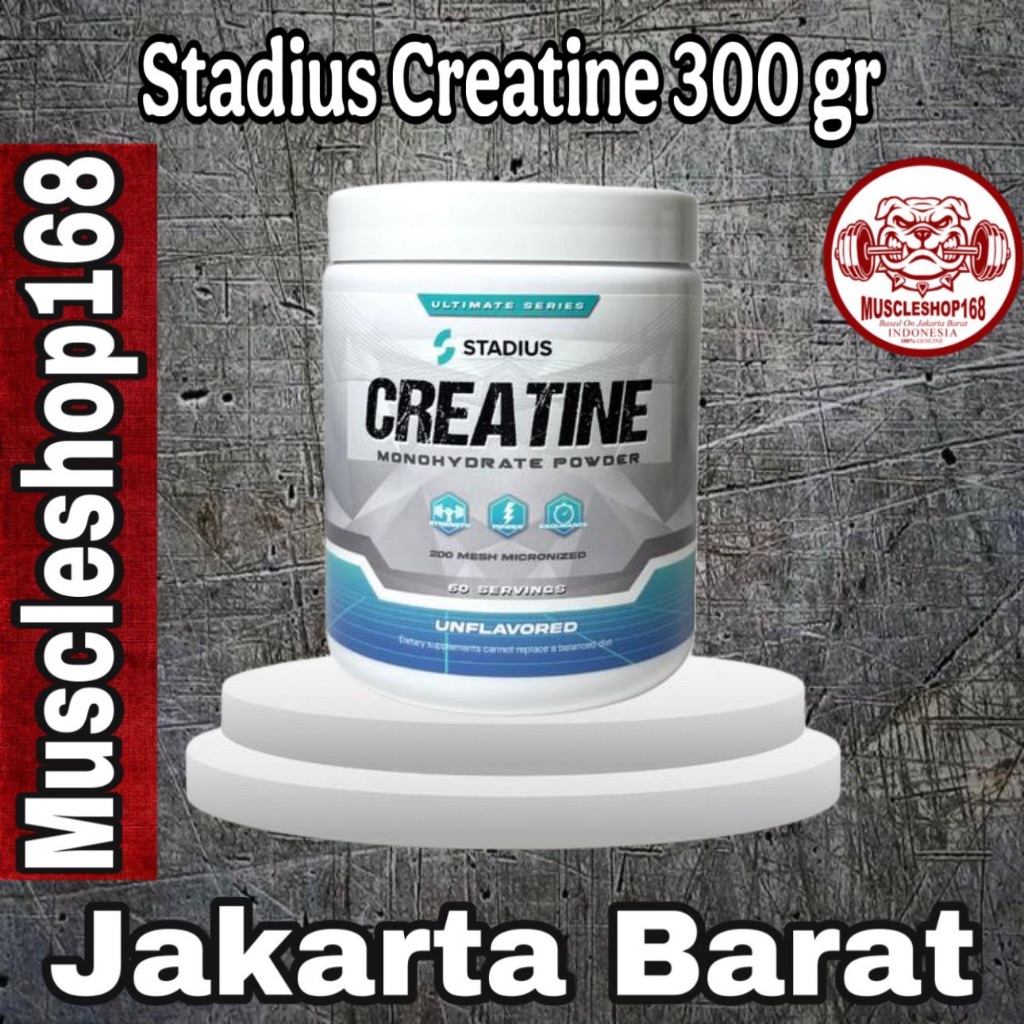 Jual Stadius Creatine Monohydrate 300 Gram 60 Porsi 200 Mesh Micronized Ultimate Series Buatan ...