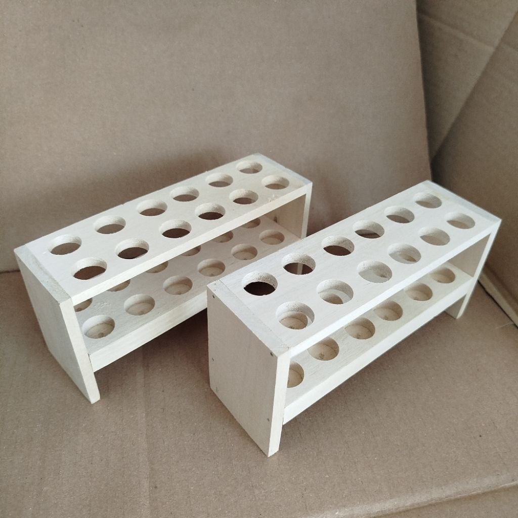 Jual Rak Kayu Tabung Reaksi/ Test Tube 12 Hole | Shopee Indonesia