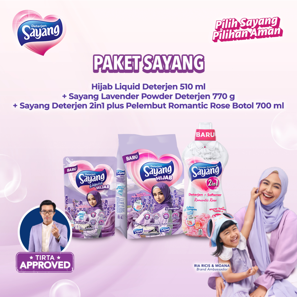 Jual Paket Sayang Deterjen 2in1 plus Pelembut Romantic Rose Botol 700 ...