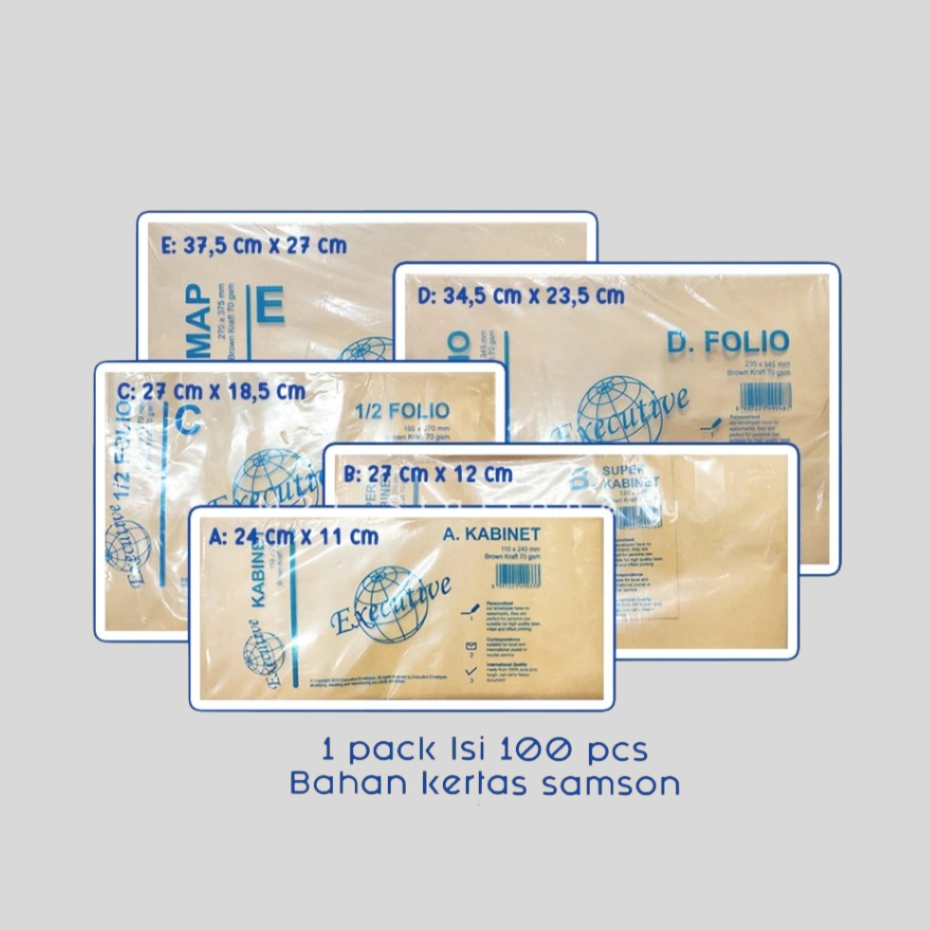 Jual 97 Lembar Amplop Samson A - Samson D Executive - Amplop Coklat ...