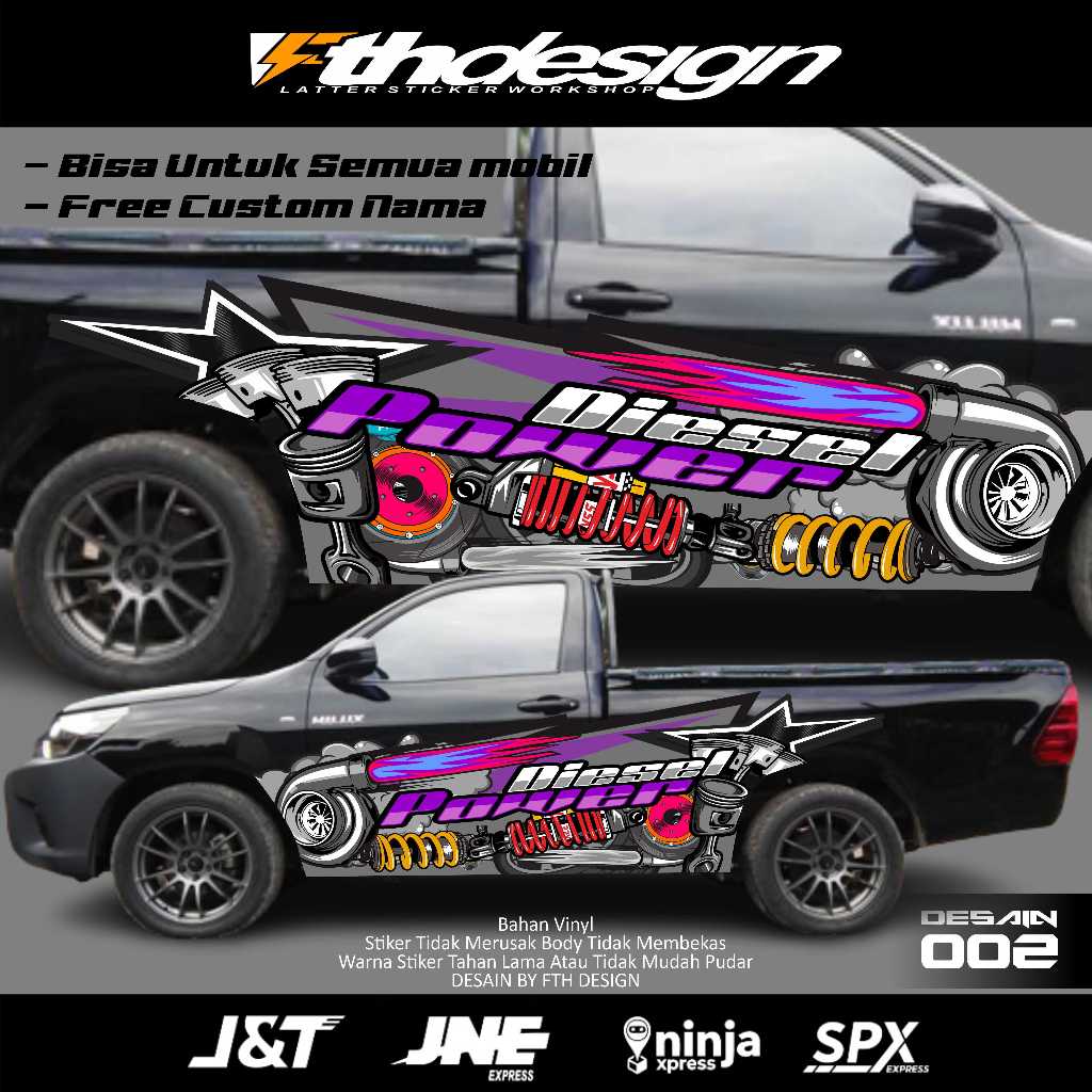 Jual [P 002] STIKER MOBIL DECAL BAK SAMPING GRANMAX FUTURA L300 NEW ...