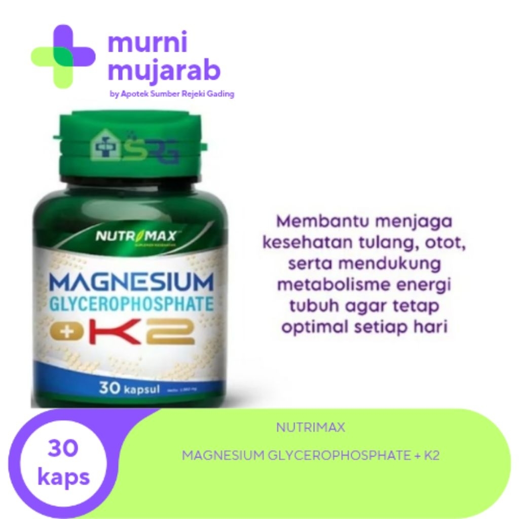 Jual Nutrimax Vitamin Magnesium Glycerophosphate + K2 Suplementasi ...
