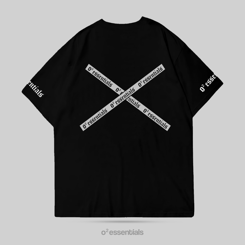 Jual O2 Essentials Kaos Oversize Hitam Premium Pria dan Wanita ...