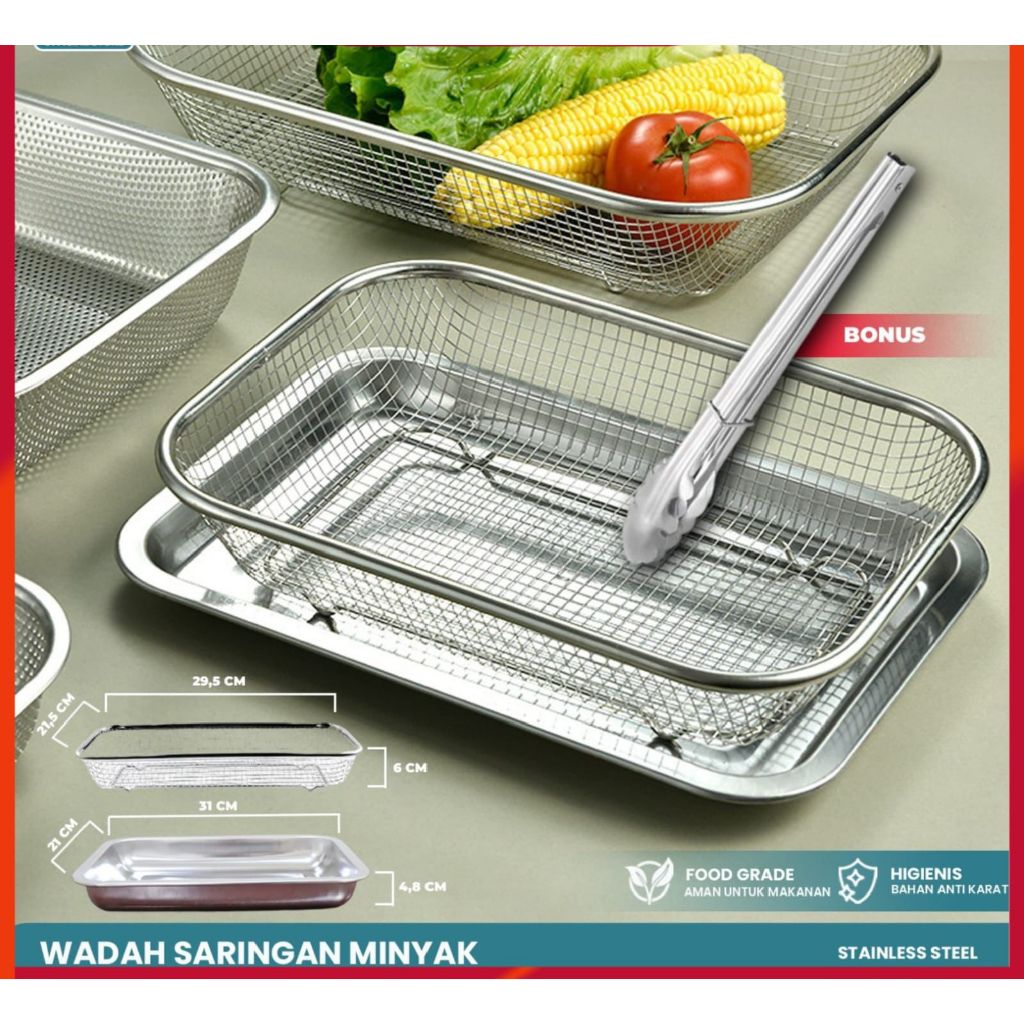 Jual Peniris Gorengan Stainless Steel Praktis Dan Sehat | Shopee Indonesia