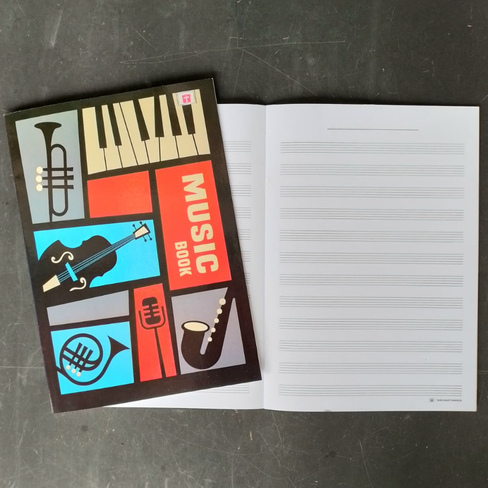 Jual Buku Musik Music Book Garis 5 Tiara 38 Lembar ( Pak ) [ Original ...