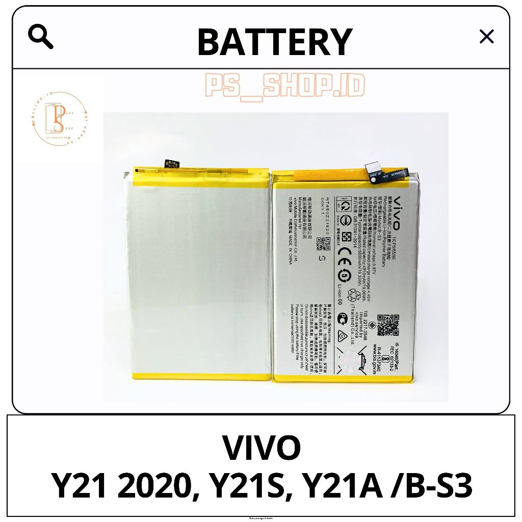 Jual Battery Baterai Vivo Y21 2020 / Y21A / Y21S / B-S3 Batre BS3 ...