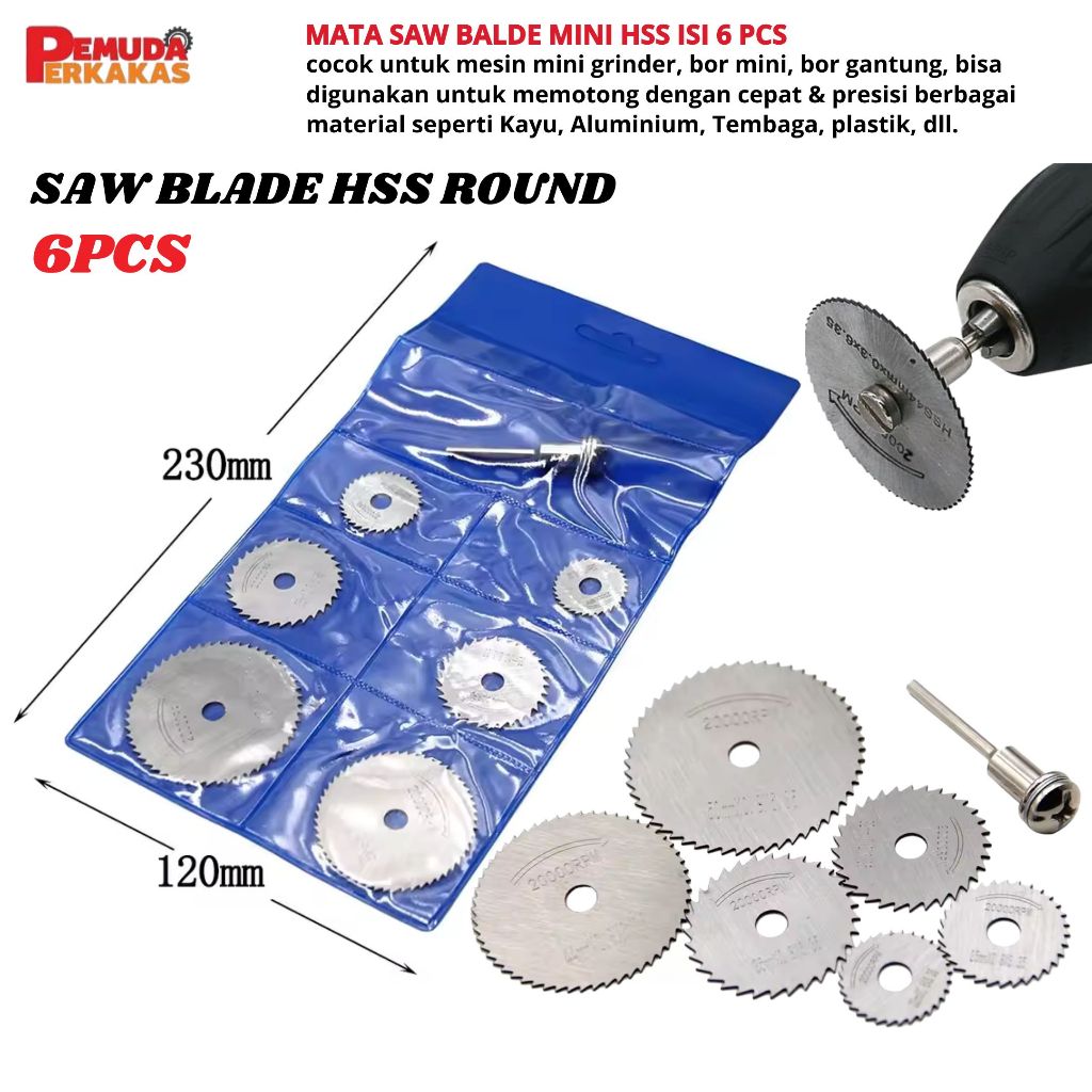 Jual MATA + BATANG GERINDA POTONG MINI CUTTING WHEEL HSS Blade 22/25/32 ...