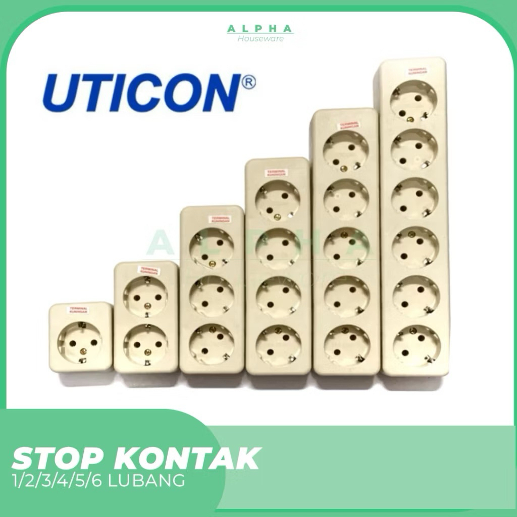 Jual [Grosir] STOP KONTAK UTICON 1/2/3/4/5/6 LUBANG TAHAN LAMA (TANPA KABEL) | Shopee Indonesia