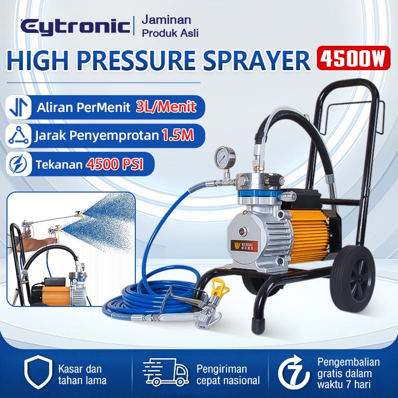 Jual EYTRONIC 4500W 220V Listrik Tekanan Tinggi Airless Sprayer Lateks ...