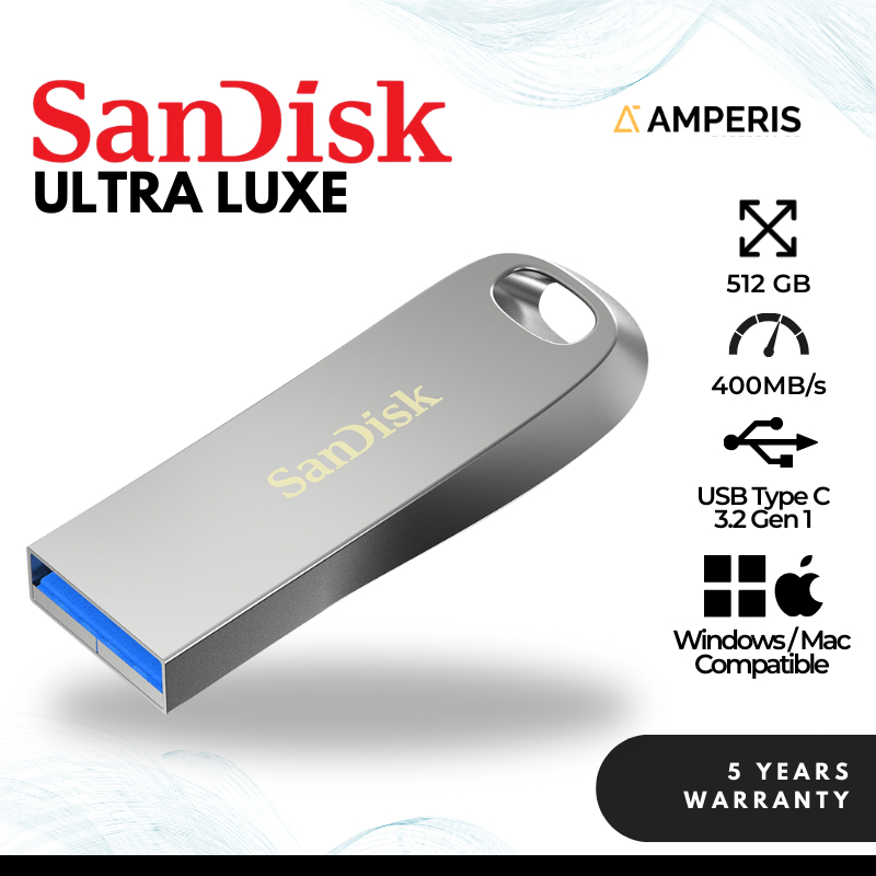 Jual SANDISK Flashdisk Ultra Luxe 512GB 400MB/s Type C 3.2 Gen 1 ...