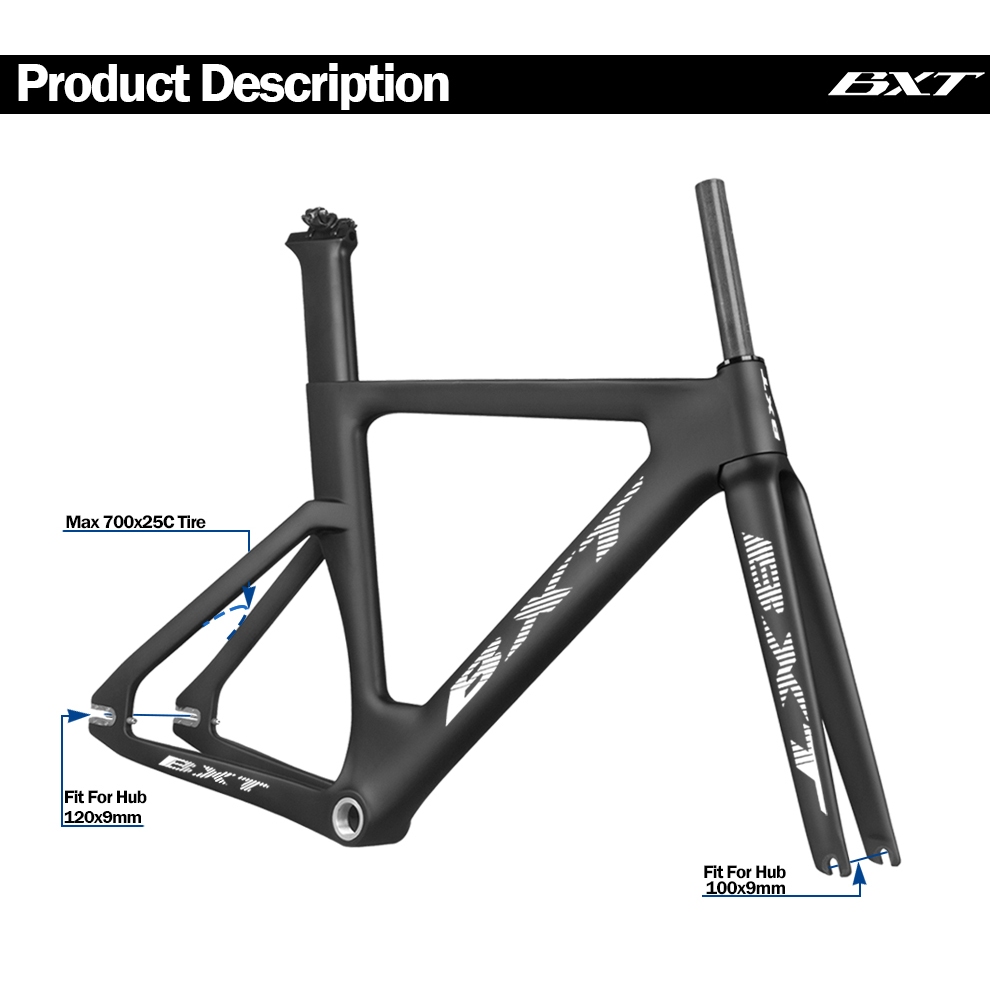 Jual FRAME FIXI TRACK CARBON BXT FRAME FIXI CARBON ORIGINAL BXT FULL ...