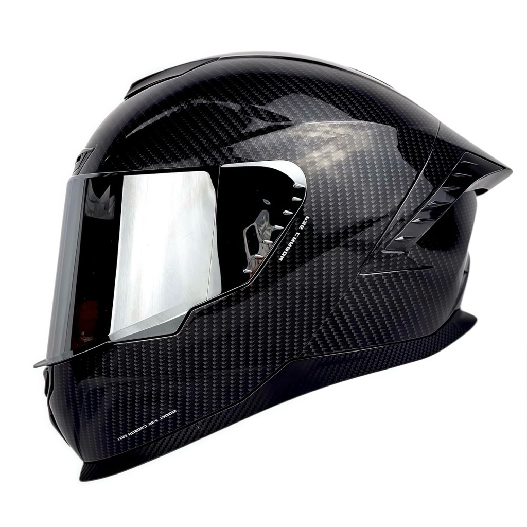 Jual Helm VRC Full Face Motif Carbone Visor Iridium Silver Original ...