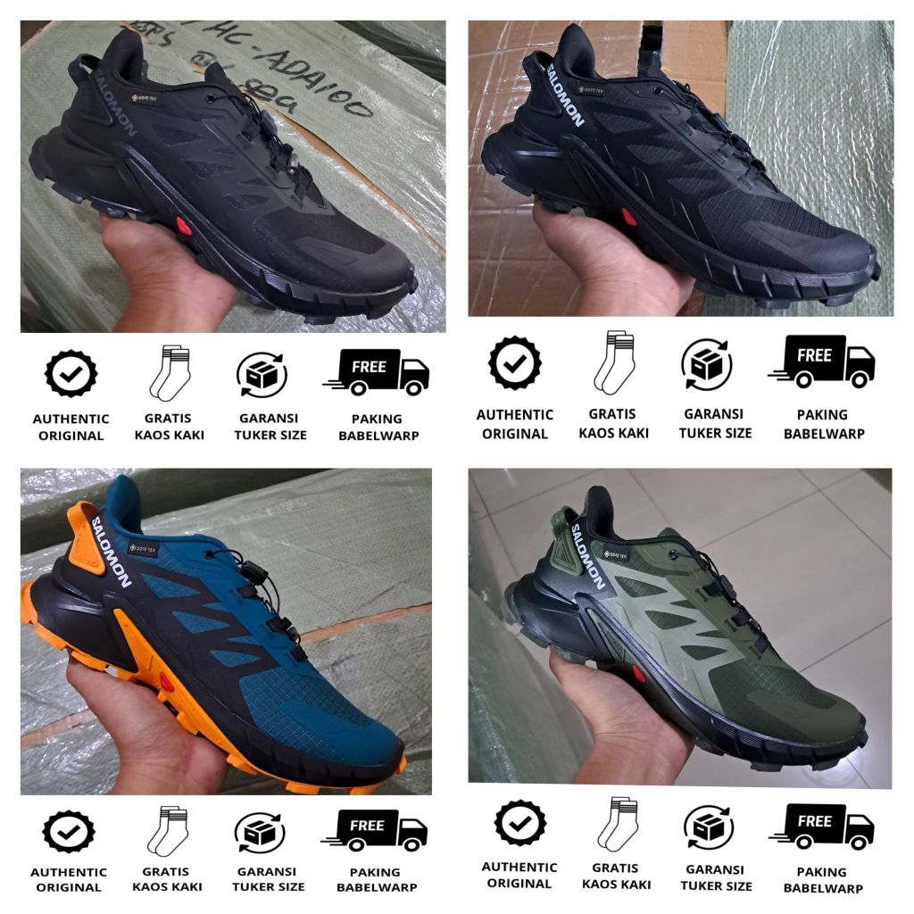 Jual Sepatu Training Pria Hiking Salomon Supercross 4 Gore-Tex Men's ...