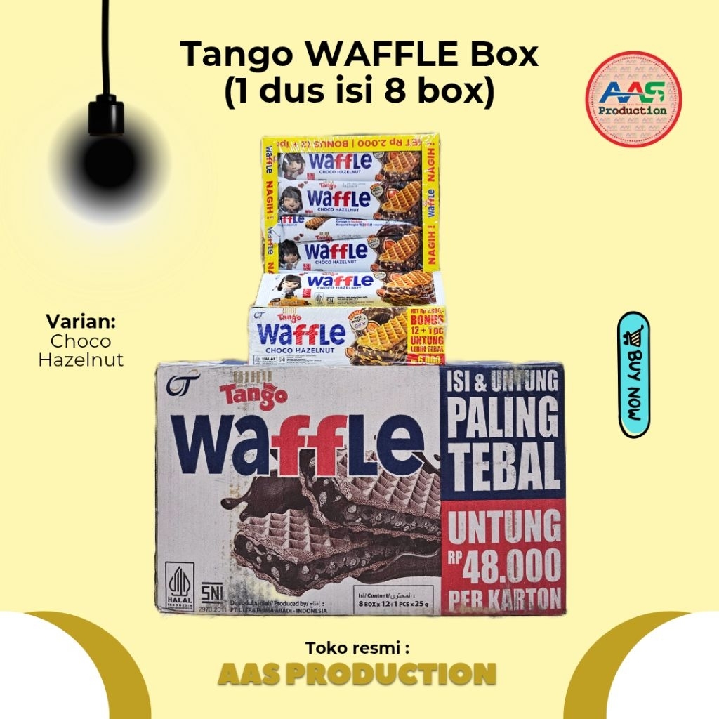 Jual Tango Waffle Hazelnut | 1 Karton isi 8 box | Shopee Indonesia