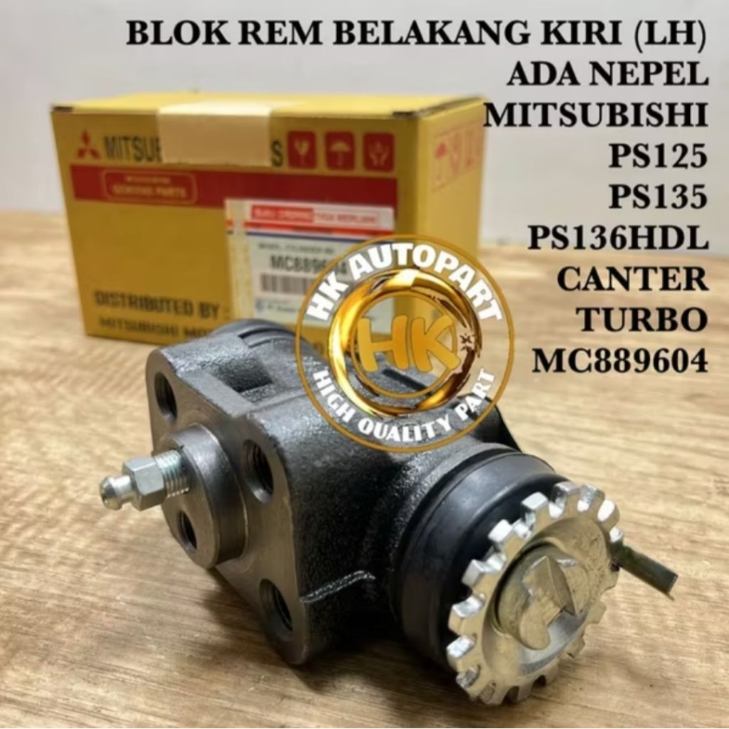 Jual BLOK REM BELAKANG LH KIRI ADA NEPEL MITSUBISHI PS125 PS135 CANTER ...