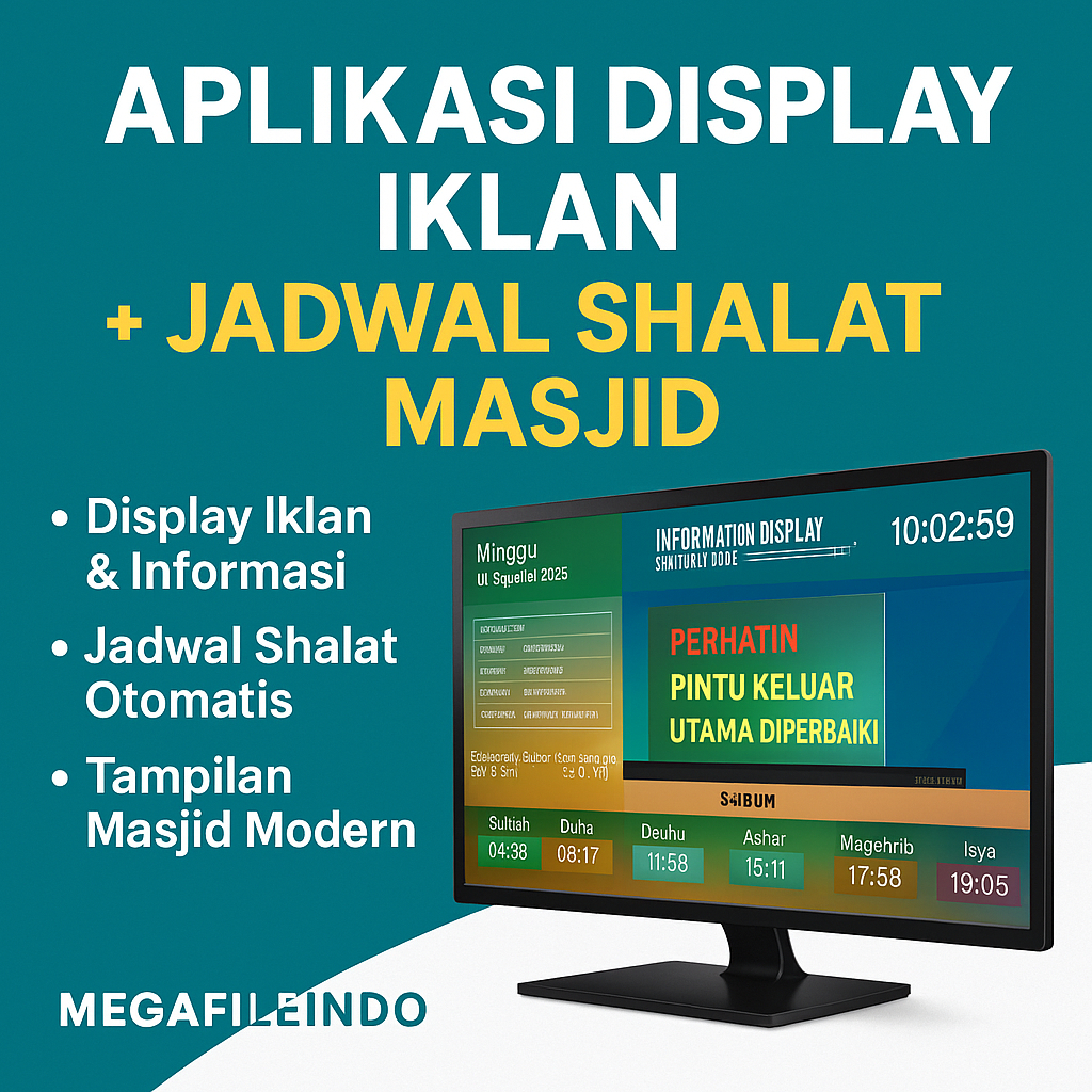 Jual Aplikasi Display Iklan & Informasi + Jadwal Shalat Masjid ...