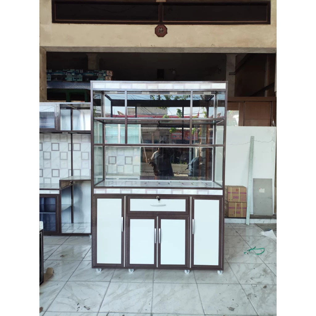 Jual BACA DESKRIPSI/etalase warung/etalase warteg/etalase jualan ...