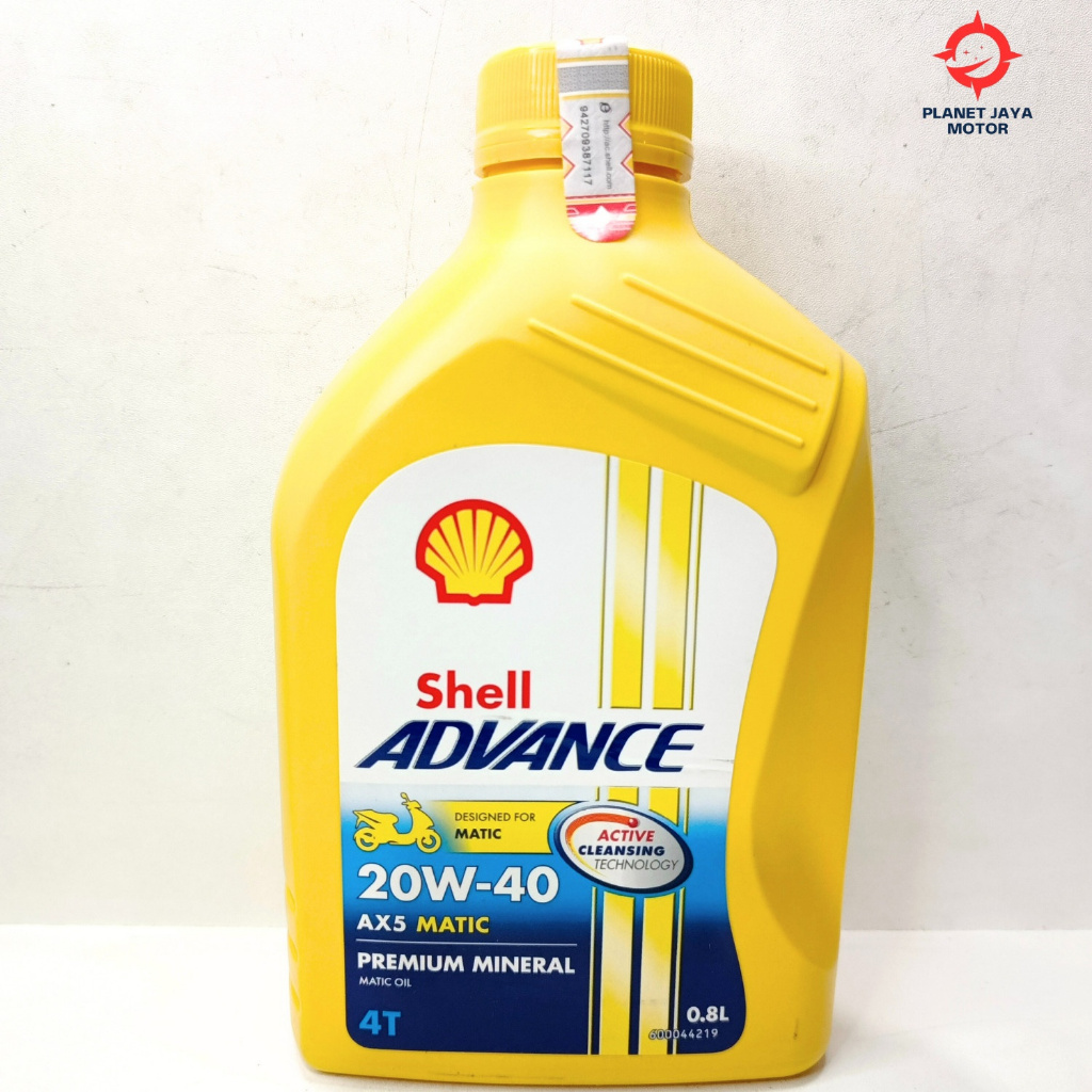 Jual OLI SHELL Advance 4T / AX5 Scooter Matic 20W-40 800Ml / Premium ...