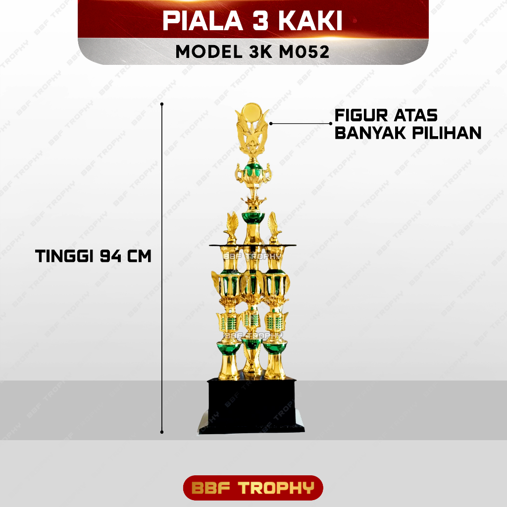 Jual Piala 3 KAKI Model 3K M052 Tinggi 94cm | Shopee Indonesia