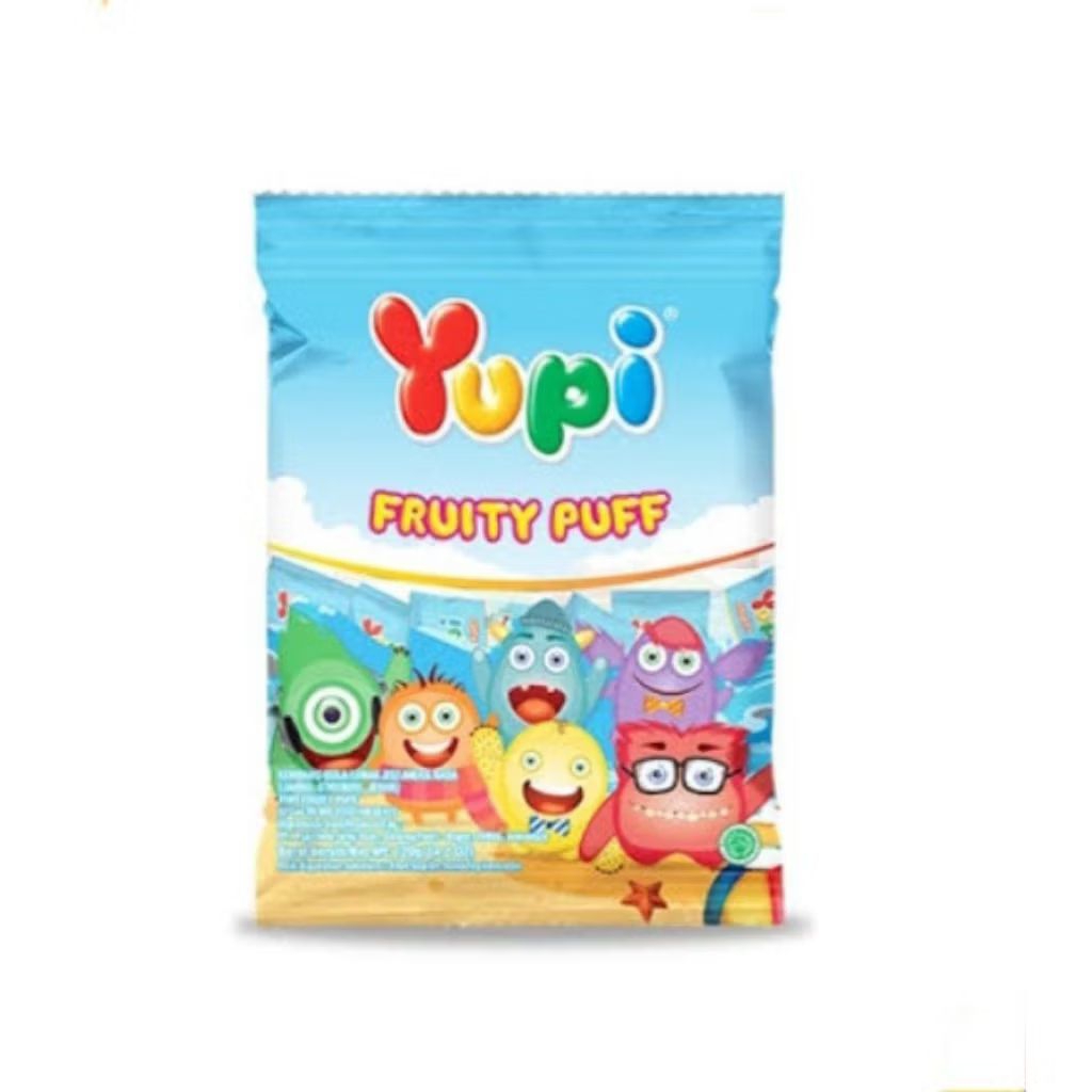 Jual YUPI FRUITY PUFF 1 BUNGKUS| GUMMY CANDY YUPI | YUPI PERMEN/YUPI ...