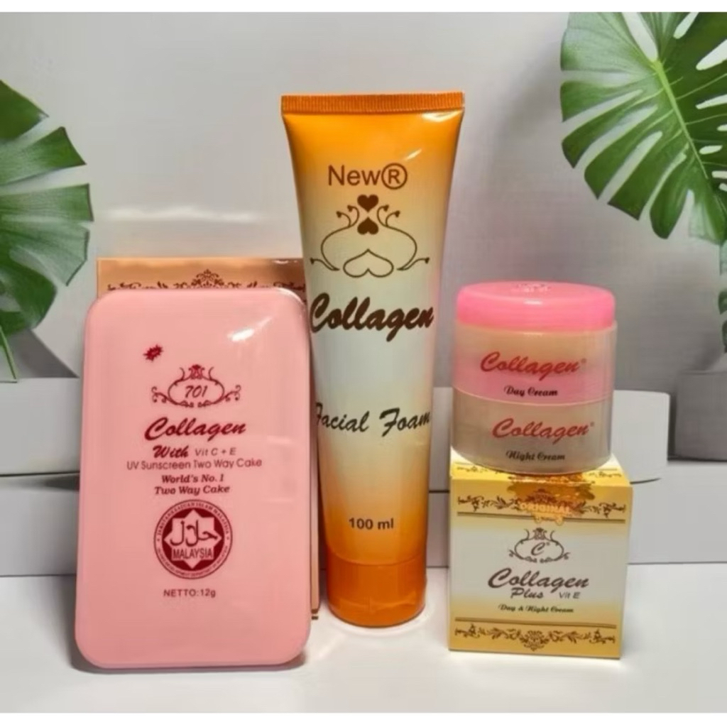 Jual Paket 4in1 cream collagen ( cream + facial foam + bedak ) | Shopee ...