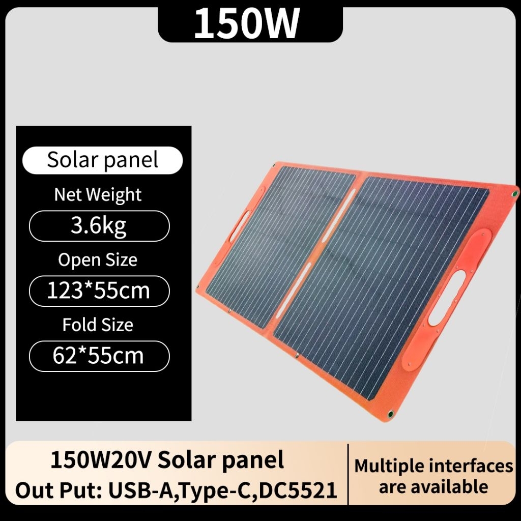 Jual DXPOWER Portable Solar Panel 150wp Mono Panel Surya Foldable Solar ...