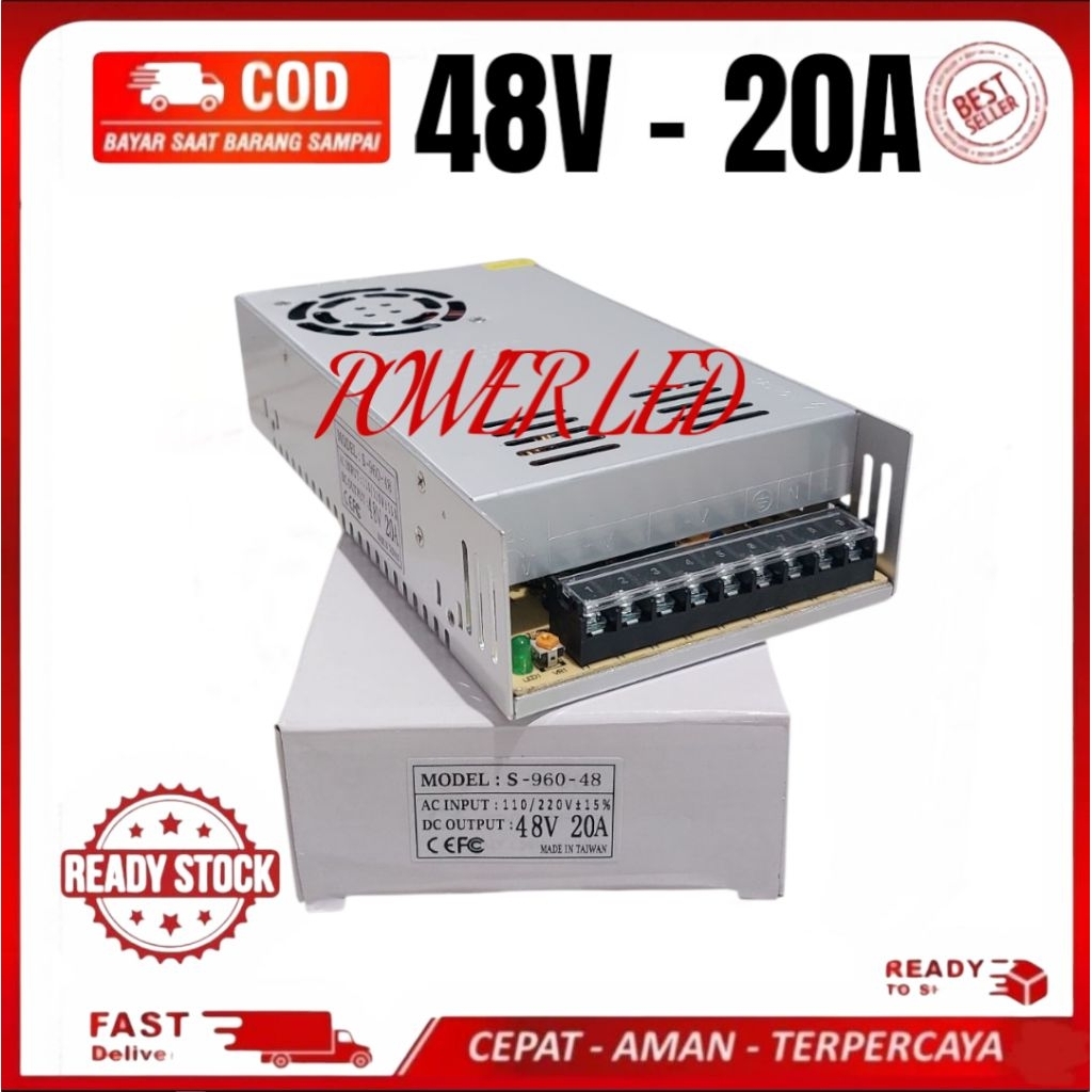 Jual Switching Power Supply PSU 48V 20A High Quality, 48 Volt 20 Ampere ...