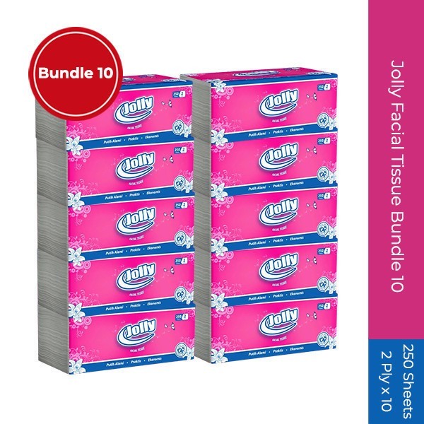 Jual Tisu Jolly 250 Sheets Bundle 10 Pack | Shopee Indonesia