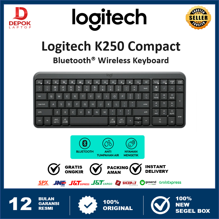 Jual Logitech K250 Compact Bluetooth® Wireless Keyboard Original | Shopee Indonesia