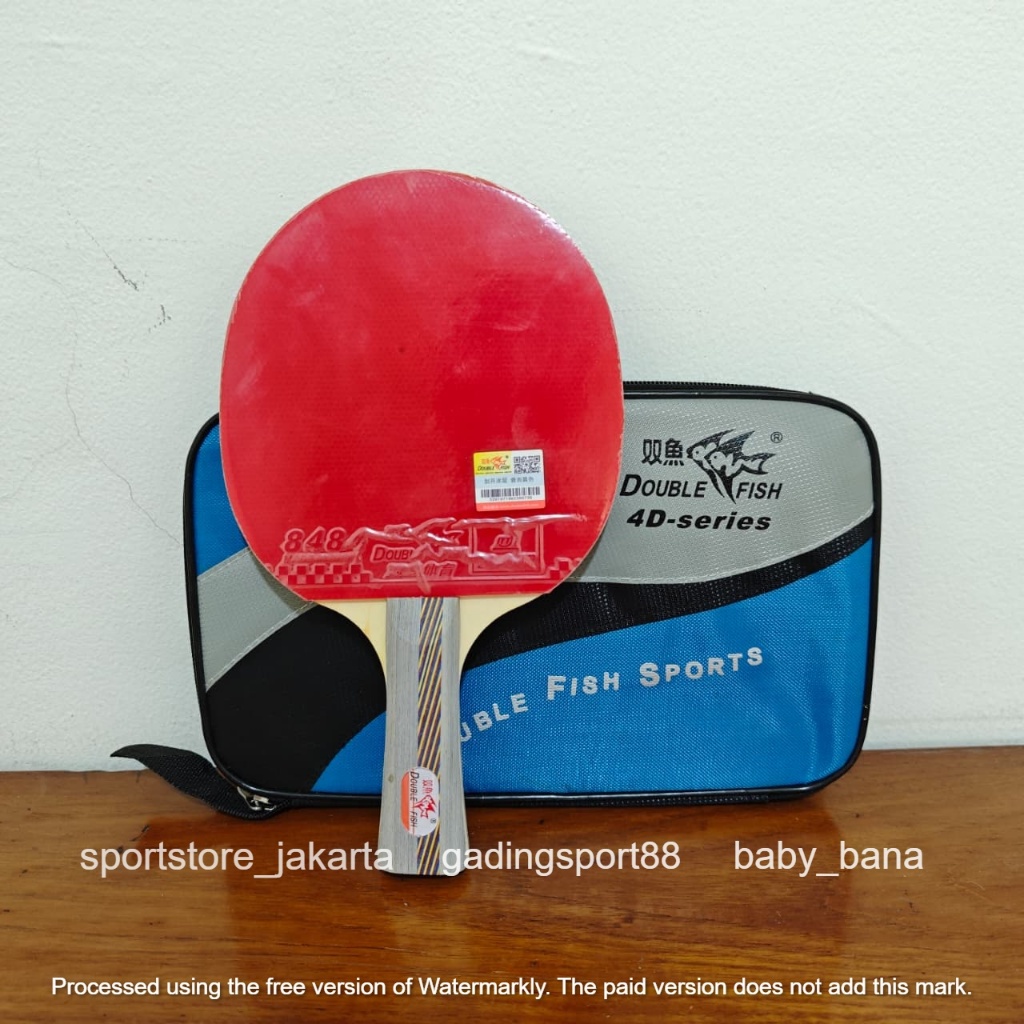 Jual ORIGINAL Bet pingpong Double Fish 4D-C - Bat tenis meja Double ...