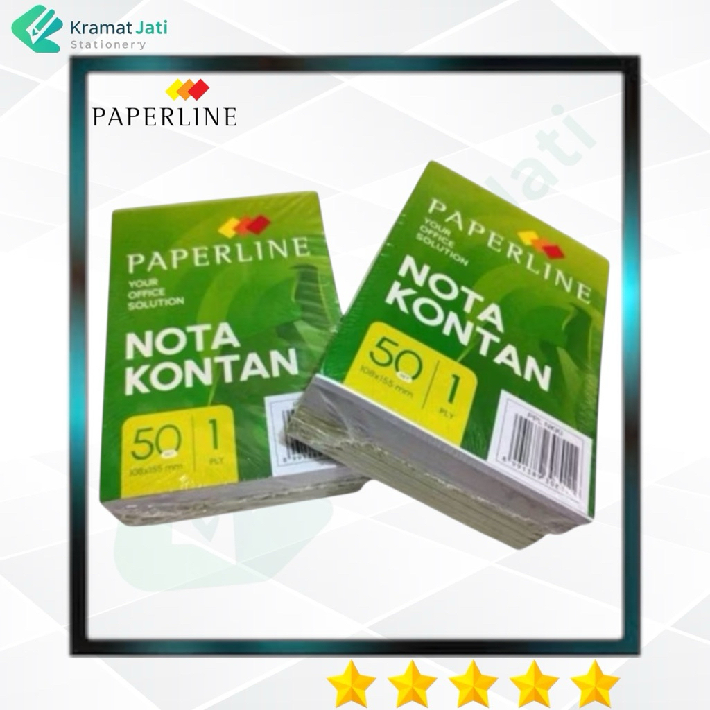 Jual PAPERLINE Nota Kontan 1 Ply/1 Rangkap [1 Pcs] | Shopee Indonesia