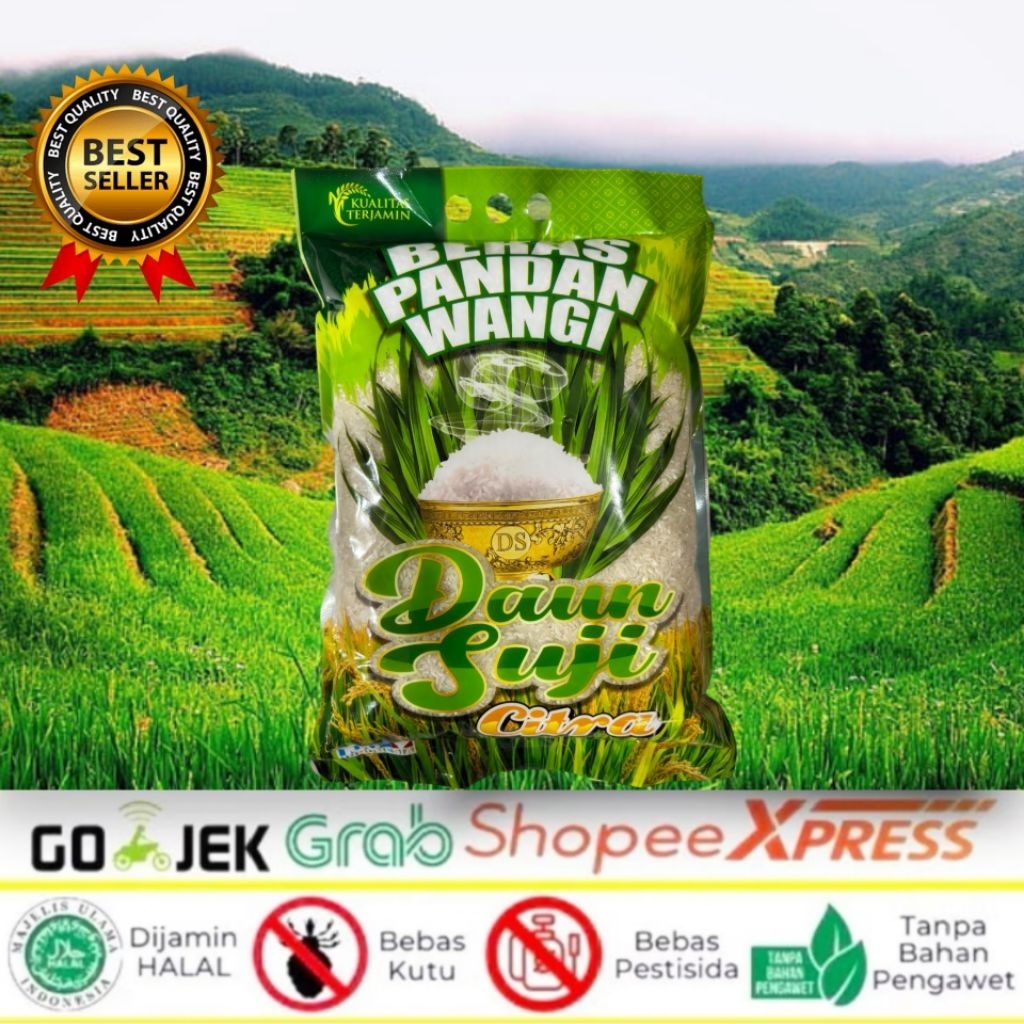 Jual Beras Pandan Wangi Cap Daun Suji 5 Kg 10 Kg Termurah | Shopee ...