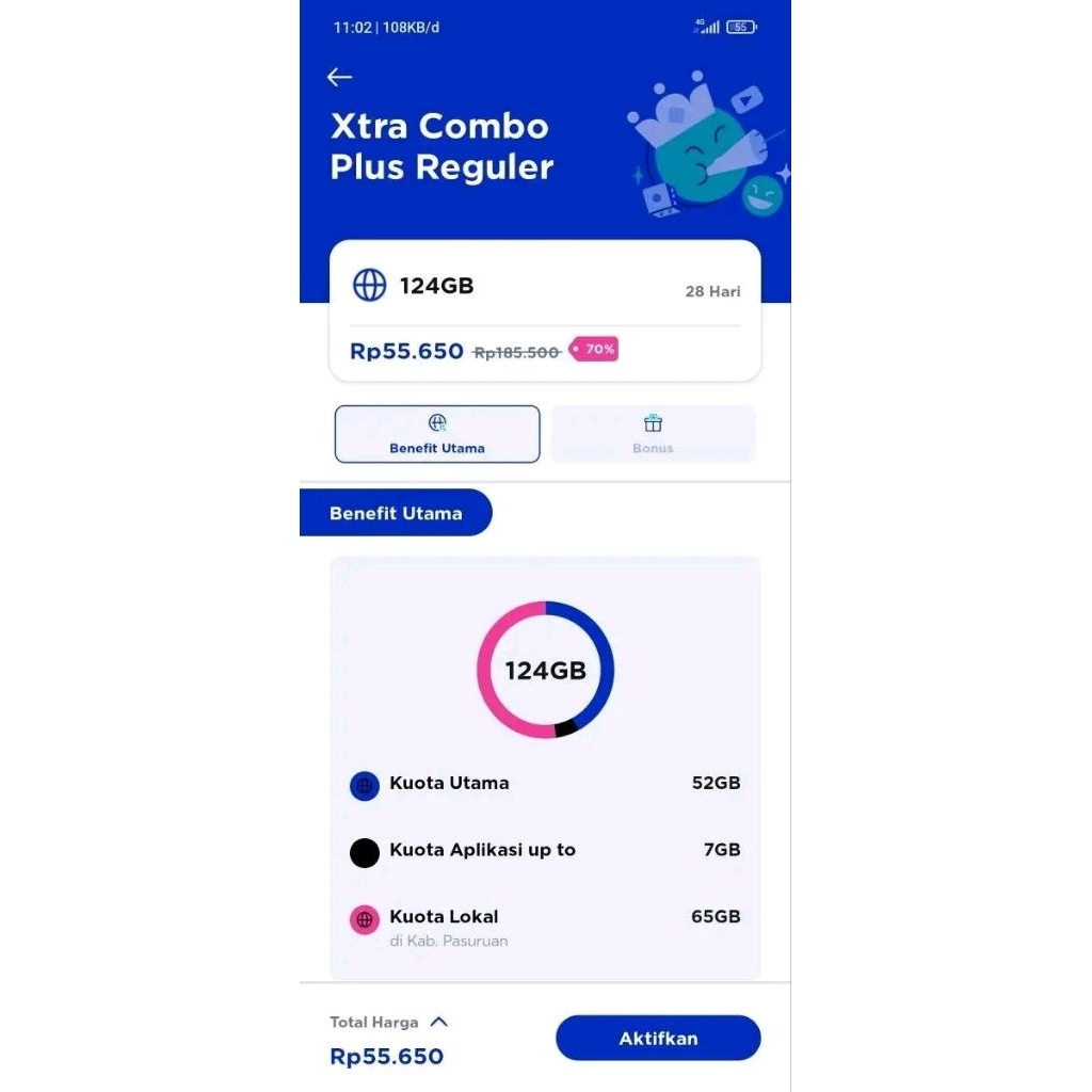 Jual XL Xtra Combo Plus Reguler Diskon 70% | Shopee Indonesia