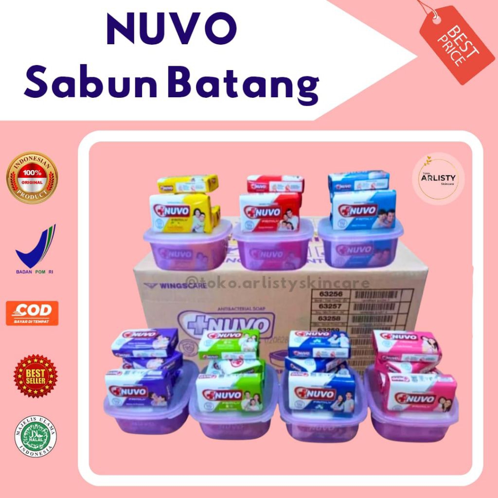 Jual ( GROSIR ) sabun NUVO 4 batang FREE BOX SABUN NUVO BATANG Nuvo ...