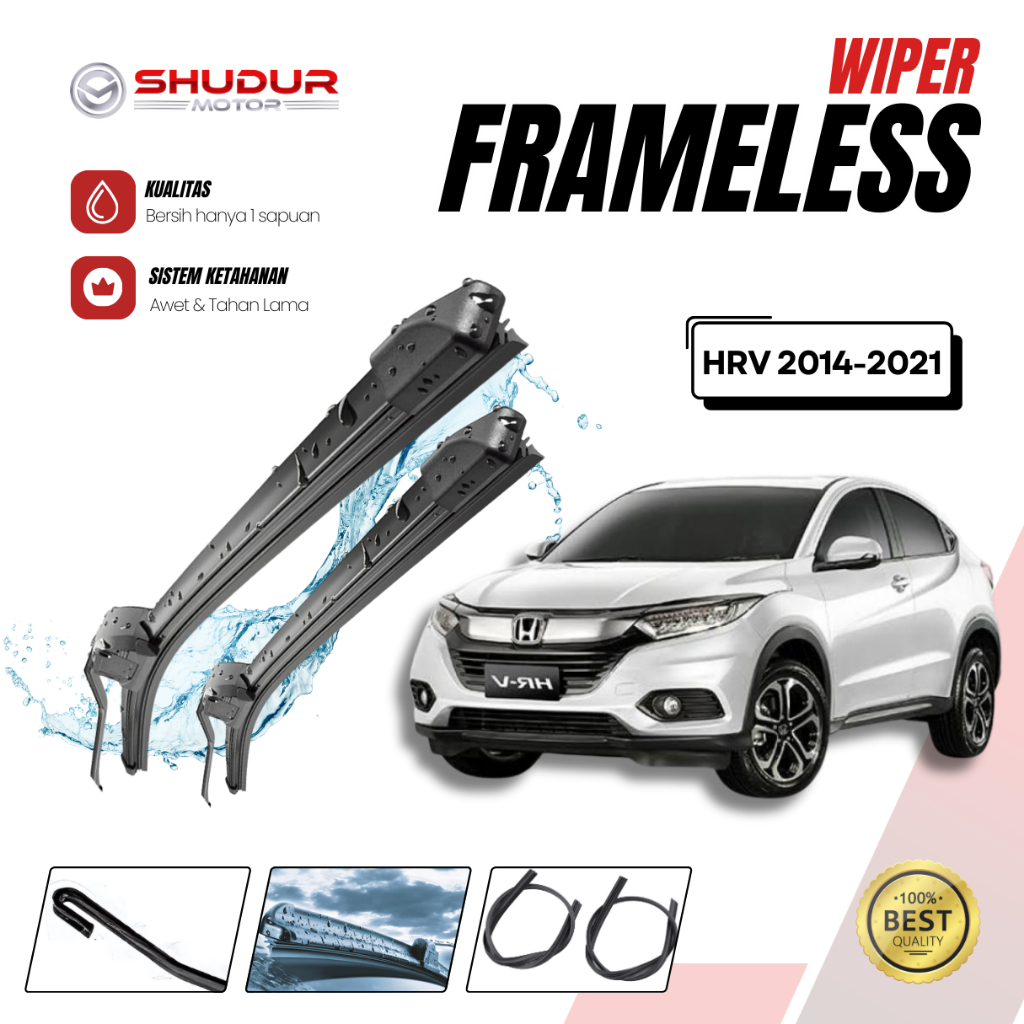Jual Wiper HRV 2014-2021 Sapuan Kaca Mobil Model Frameless Banana Karet ...