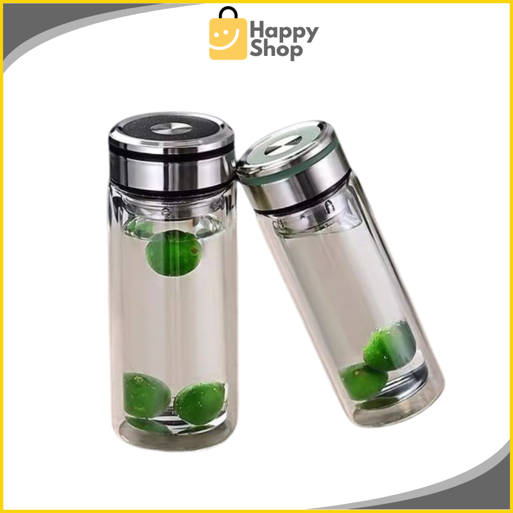Jual HAPPYSHOP Botol Minum Kaca Baru Volume 350 - 480 ML / Infuser ...