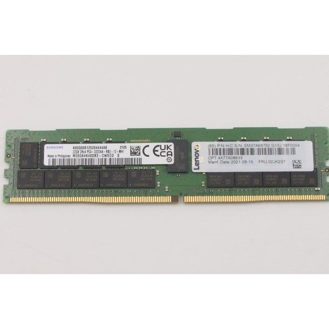 Jual LENOVO 4X77A08633 - ThinkSystem 32GB TruDDR4 DDR4-3200MHz (2Rx4 1 ...
