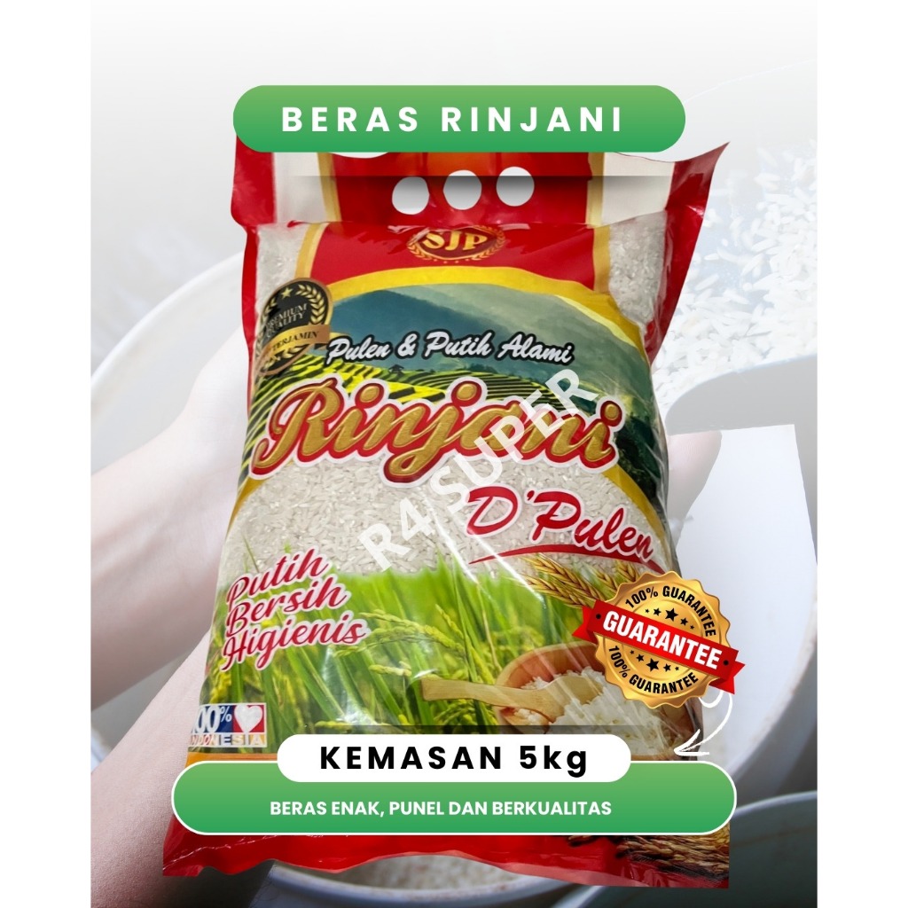 Jual Rinjani Beras 5kg – Pulen & Fresh | kemasan bagus | Shopee Indonesia