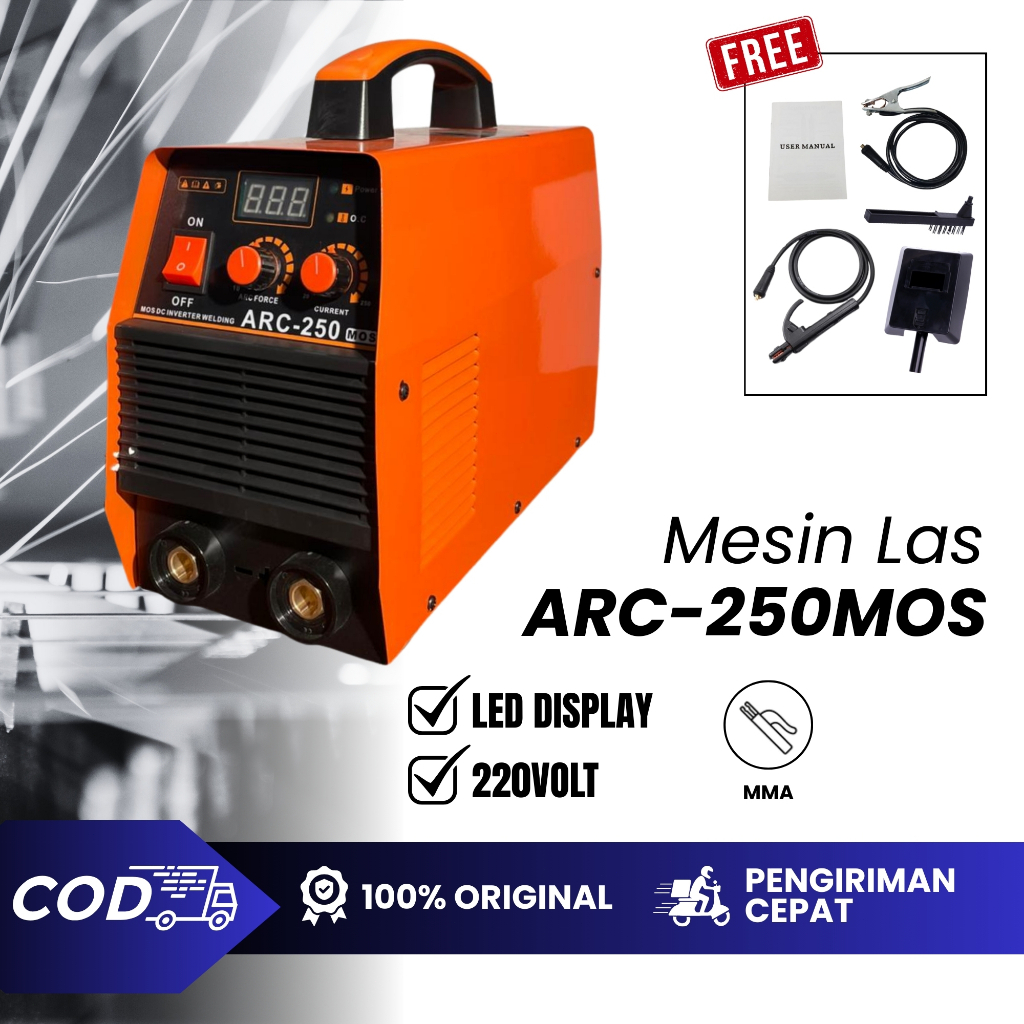 Jual Mesin Las Inverter ARC-250MOS 250A MOSFET Kuat dan Stabil | Shopee ...