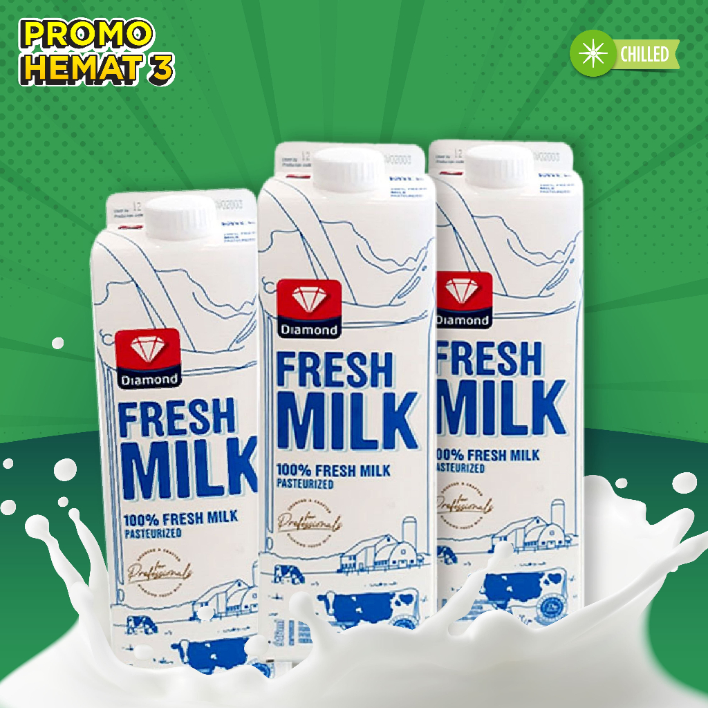 Jual PROMO HEMAT 3 PCS DIAMOND FRESH MILK PROFESIONAL 946 ML | Shopee ...