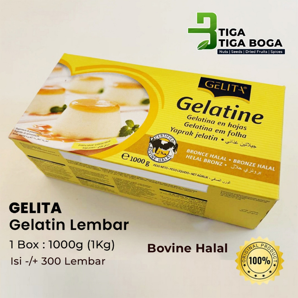 Jual Gelatin Gelita Lembar 1 Box 1000g / Gelatine Gelita Sheets 1 Kg ...