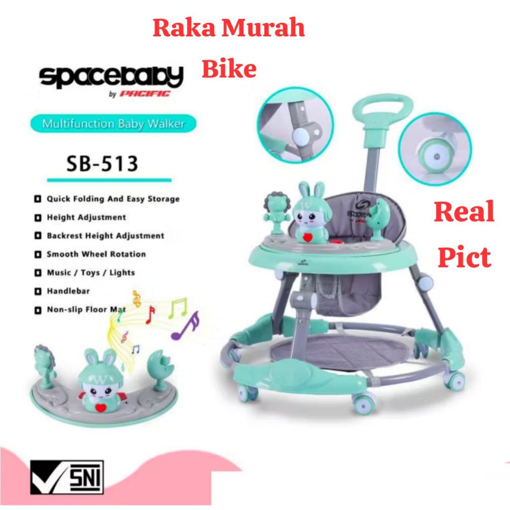 Jual Spacebaby Baby Walker SB-513 Rabbit Stir Alat Bantu Jalan Anak ...
