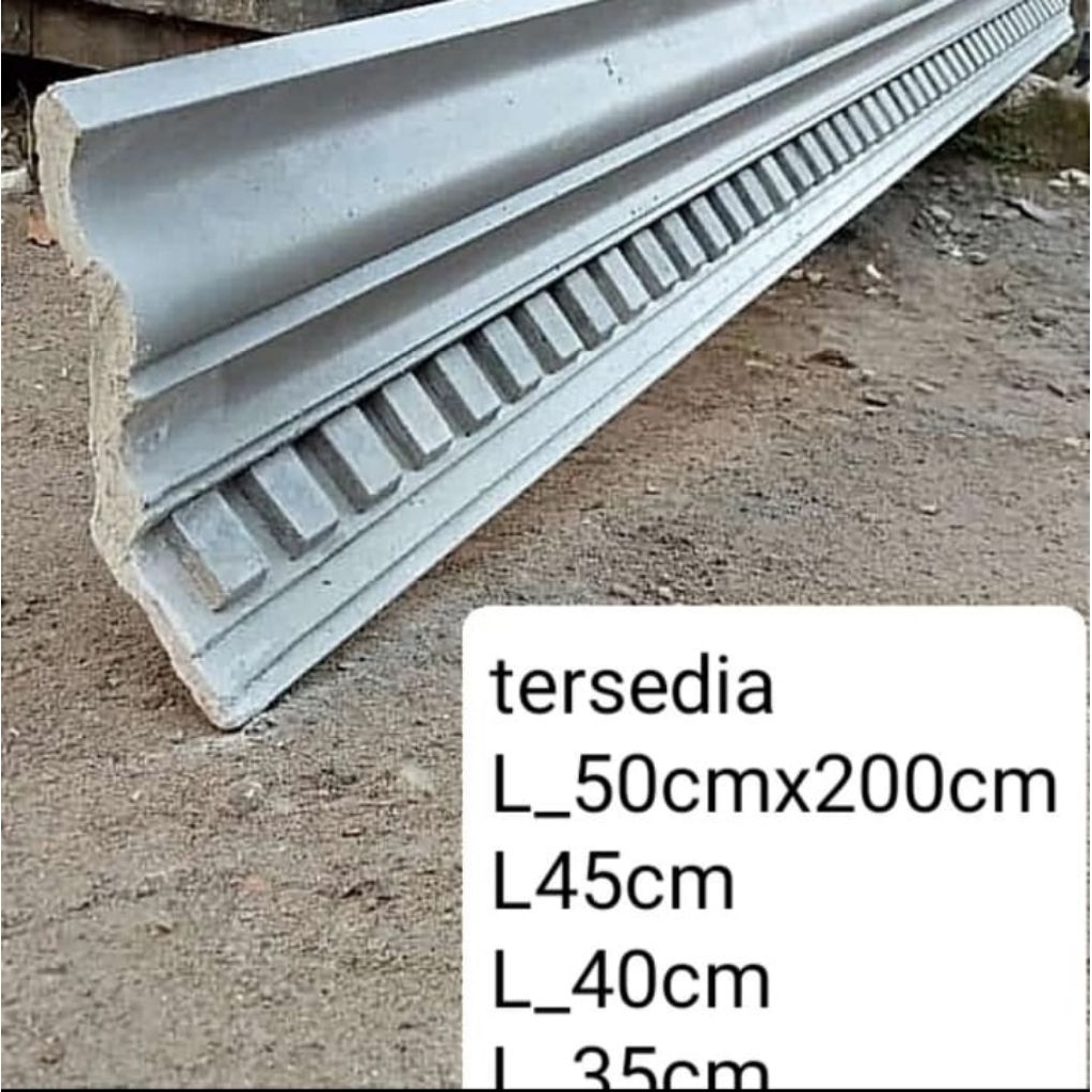 Jual lisplang beton, lis profil beton, lis beton, lis tempel | Shopee ...