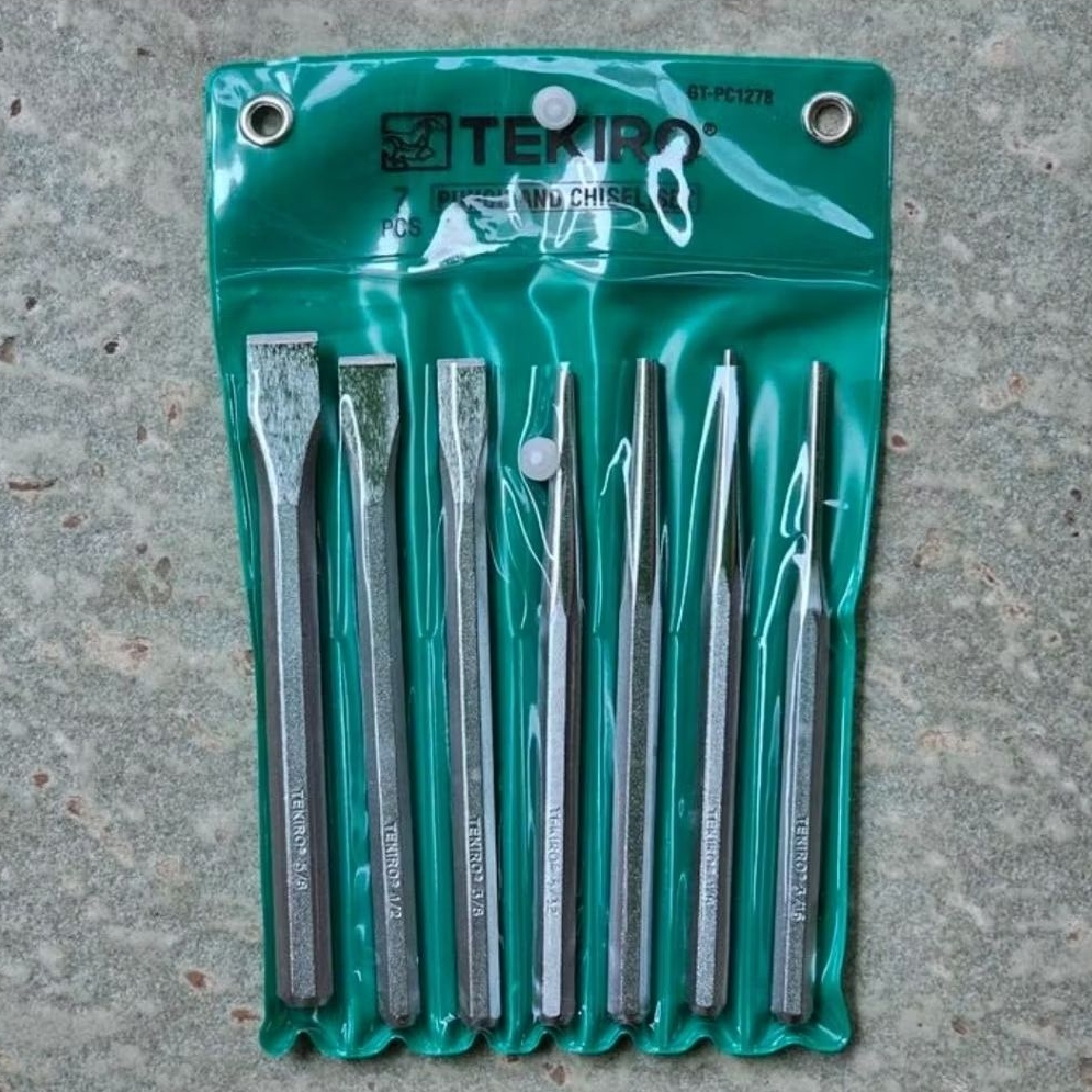 Jual TEKIRO PAHAT SET 7 PCS | PUNCH & CHISEL SET 7 PCS ORIGINAL TEKIRO ...