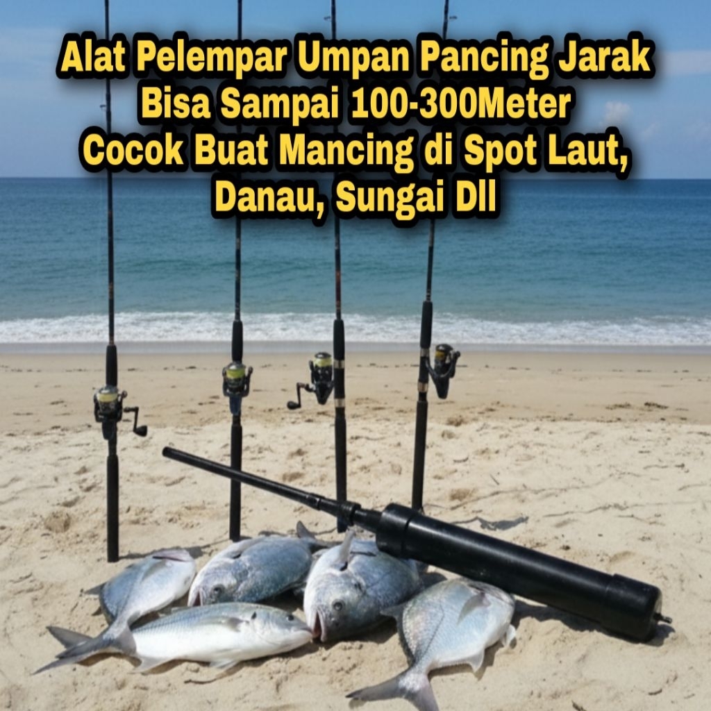 Jual Alat Mancing Pelempar Umpan Pancing Tenaga Angin Jarak Bisa Sampai ...
