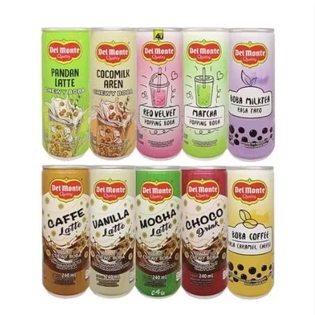 Jual Delmonte Red Velvet Boba Milk Tea Can 240ml 1 dus | Shopee Indonesia