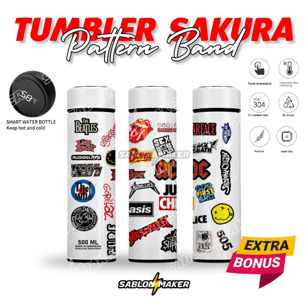 Jual Tumbler Stainless Smart LED Tahan panas dan dingin suhu temperatur ...