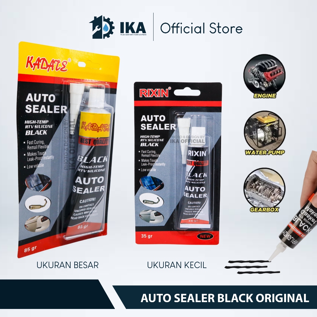 Jual Promo HANDSOME BLACK AUTO SEALER 35gr 85gr Lem Gasket Hitam / Lem ...