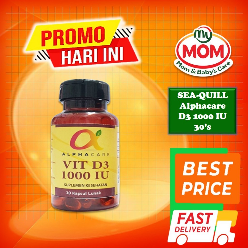 Jual Sea-Quill Alphacare Vitamin D3 1000 IU 30's | Memenuhi Kebutuhan ...